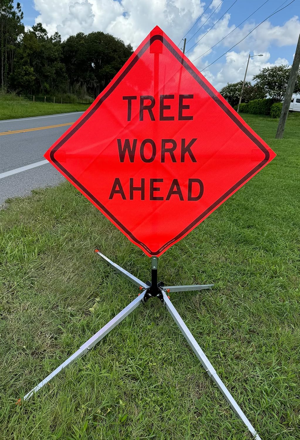 OrangeGear® Tree Work Ahead Roll Up Sign & Stand Kit - Safety Zone ...