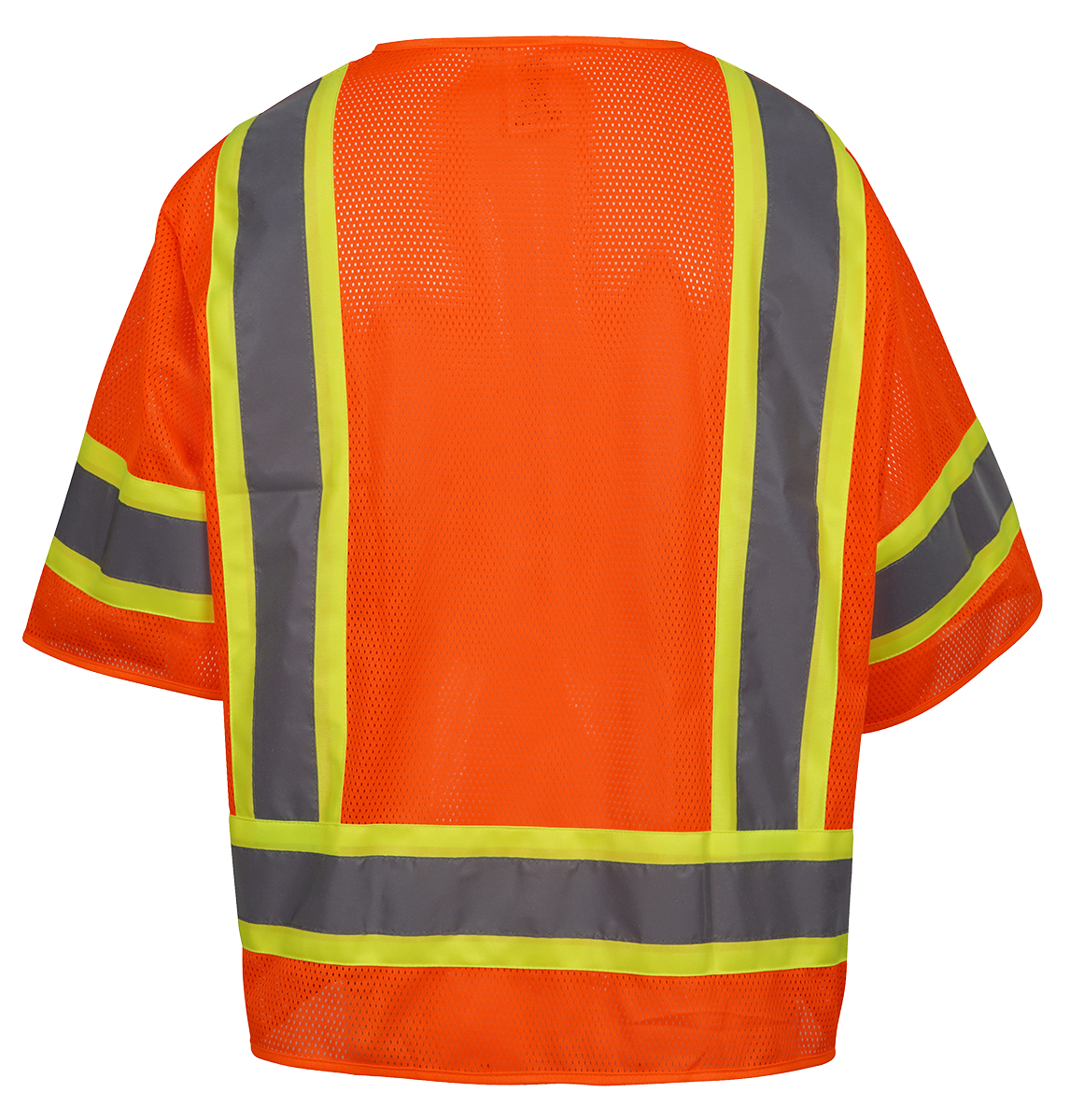 OrangeGear Class 3 Highly Visible Two Tone Stripes Zippered 2 Pocket ...
