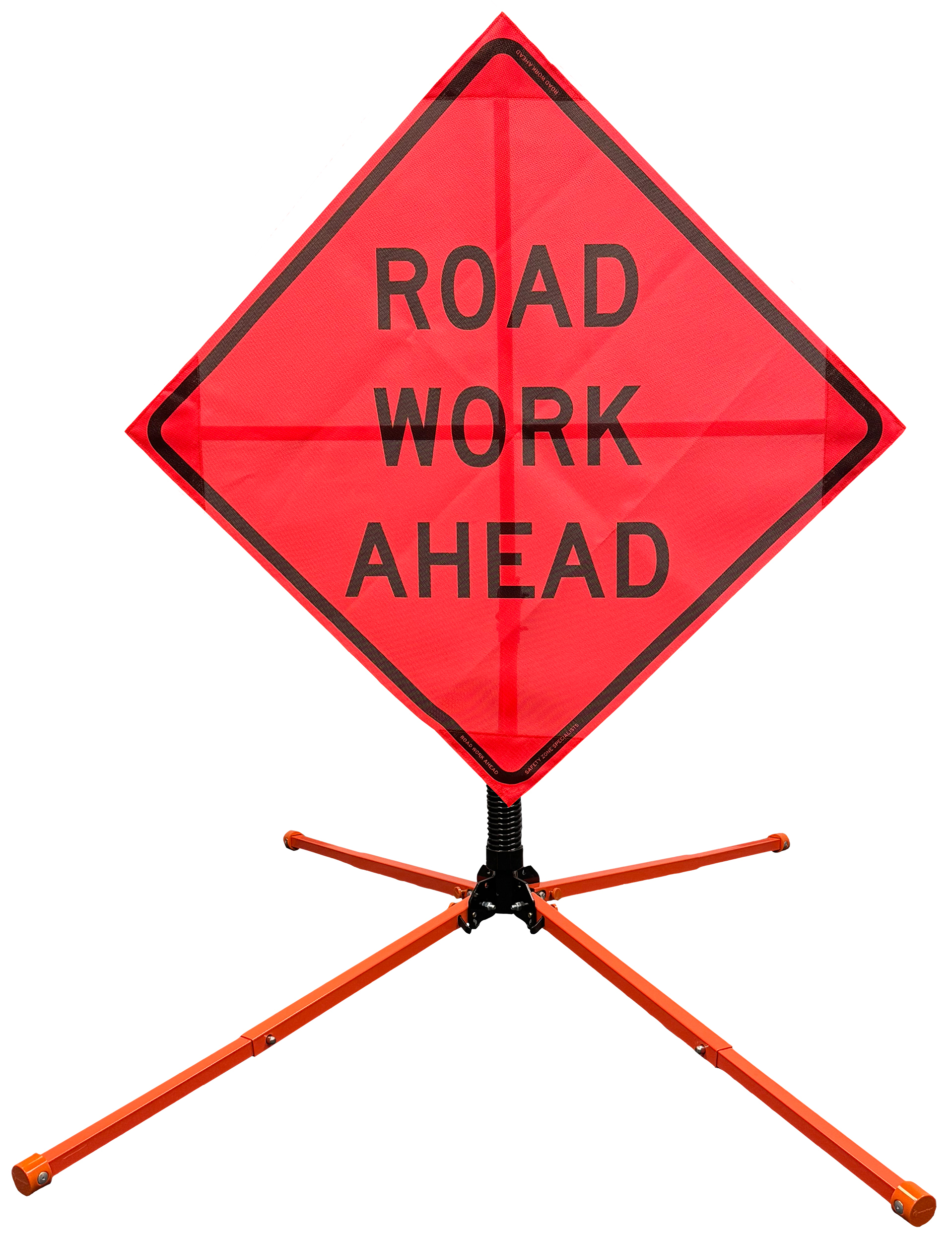 OrangeGear® Road Work Ahead Roll Up Sign & Stand Kit - Safety Zone ...
