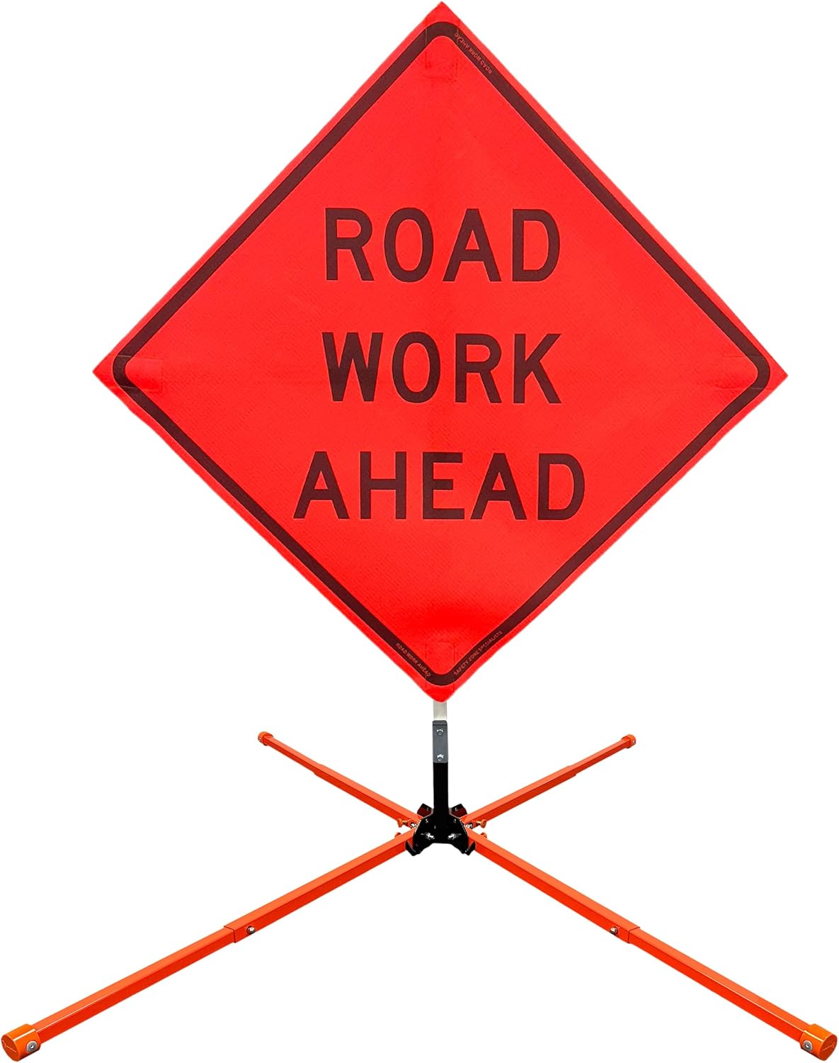 OrangeGear® Road Work Ahead Roll Up Sign & Stand Kit - Safety Zone ...
